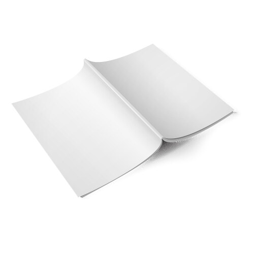 Blank open magazine template square format Vector Image