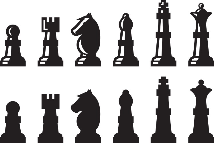 Chess pieces set Royalty Free Vector Image - VectorStock
