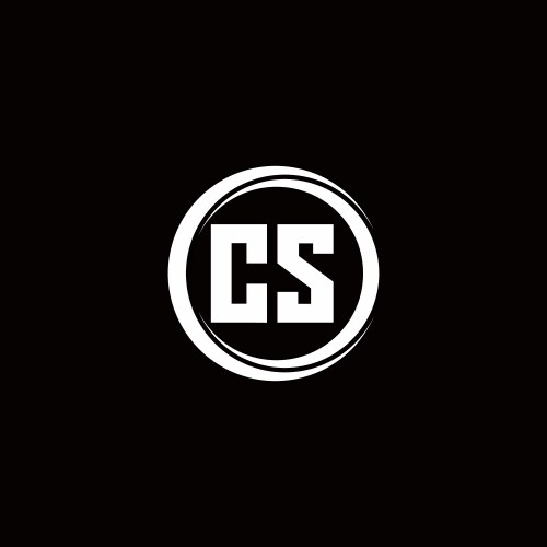 Cs logo letter monogram with triangle shape Vector Image