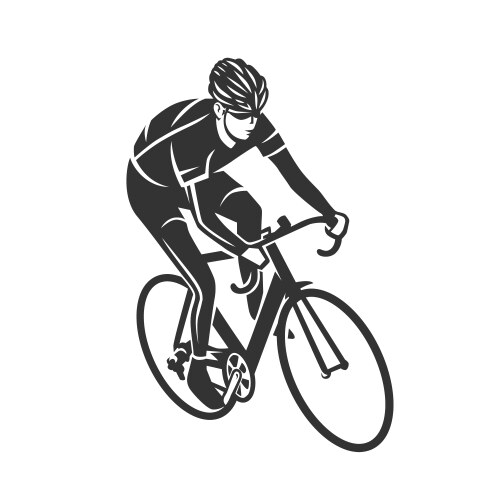 Professional cyclist riding a road bike Royalty Free Vector