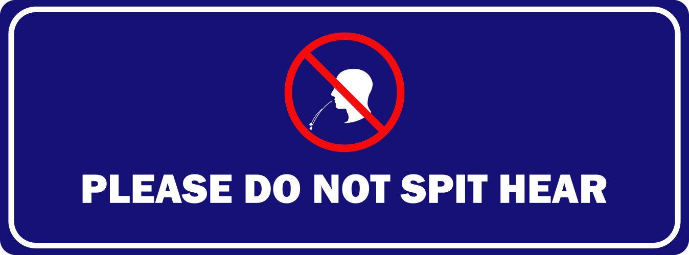 No spitting icon board sign do Royalty Free Vector Image