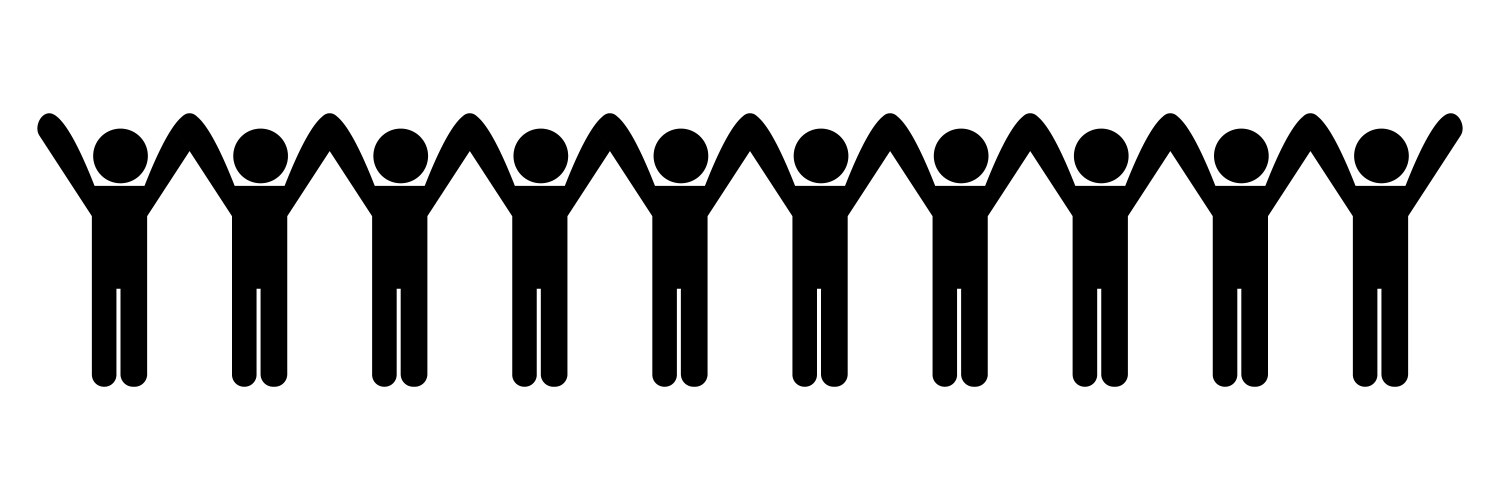 Stick figure raise hand icon Royalty Free Vector Image