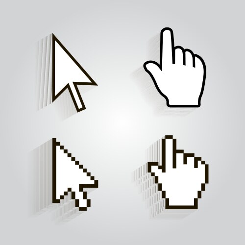 Click Cursor Hand Mouse Pixel Vector Images (over 2,500)