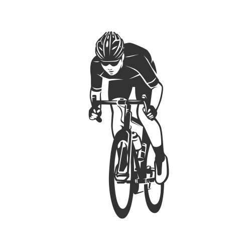 Professional cyclist riding a road bike Royalty Free Vector