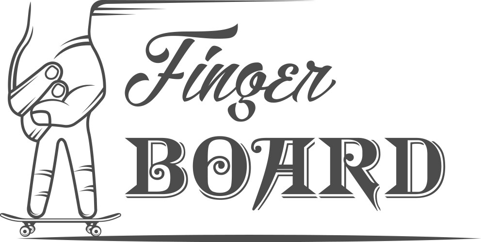 Fingersurfer logotype Royalty Free Vector Image