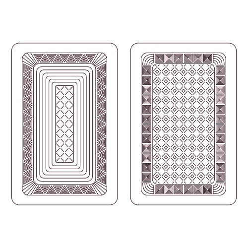 Tarot cards reverse side with esoteric and mystic Vector Image