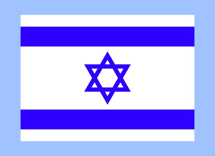Israel flag set official Royalty Free Vector Image