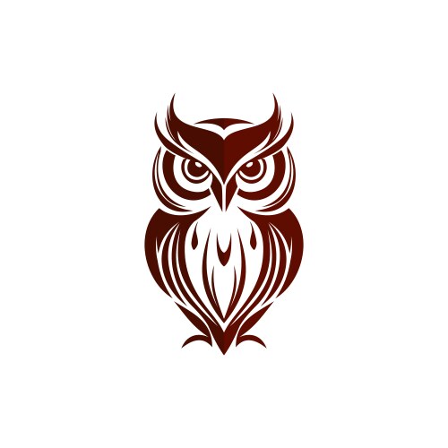 Owl design on a white background wild animals Vector Image