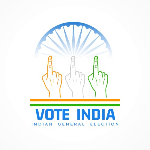 Indian voting day background for social campaign Vector Image