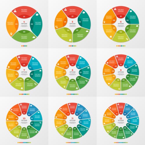 Circle chart infographic template Royalty Free Vector Image