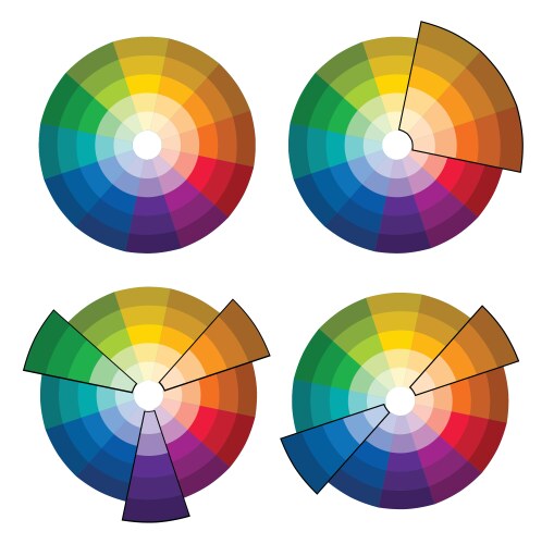 Color wheel with shade of colors colour spectrum Vector Image