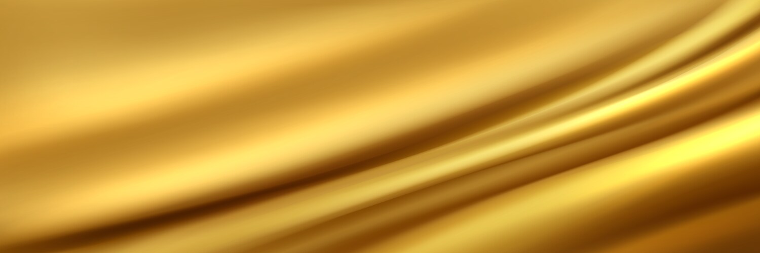 Golden shiny liquid waves 3d realistic background Vector Image