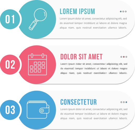 Numbers four points slide template Royalty Free Vector Image