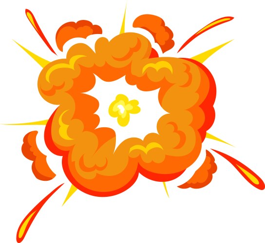 Explosion Burst Cartoon Royalty Free Vector Image