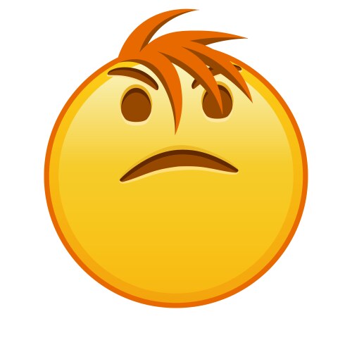 Face with an expression of disappointment Vector Image