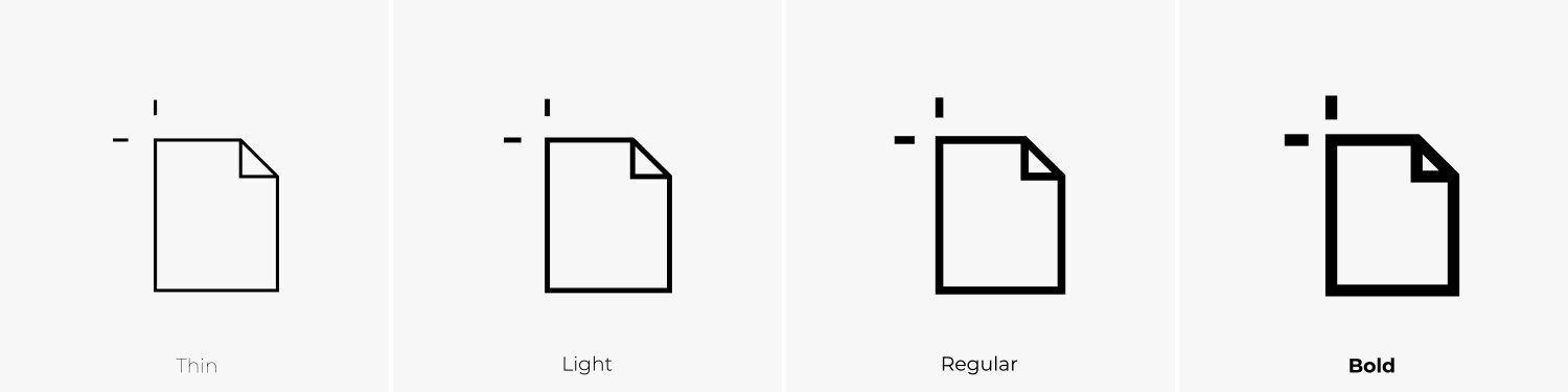 Extendable icon thin light regular and bold style Vector Image