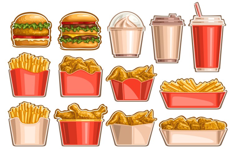 Logo for fast food Royalty Free Vector Image - VectorStock