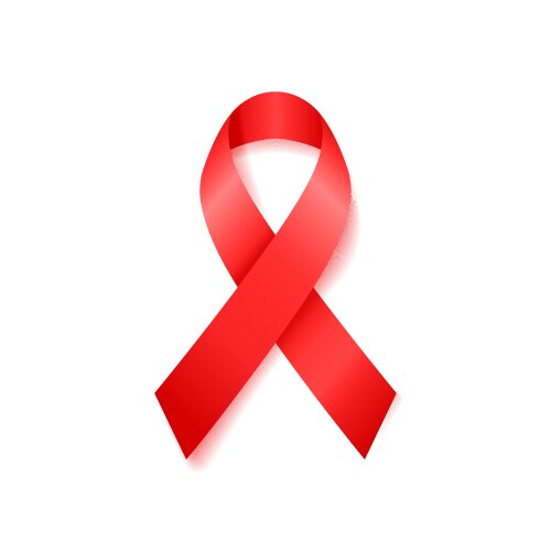 Aids awareness ribbon Royalty Free Vector Image