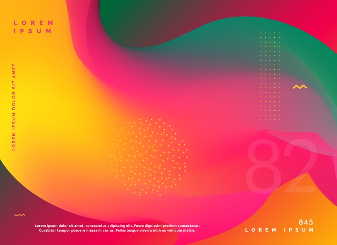 Colorful wave abstract background fluid gradient Vector Image