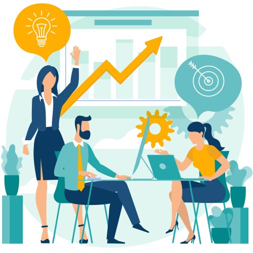 Business process concept Royalty Free Vector Image