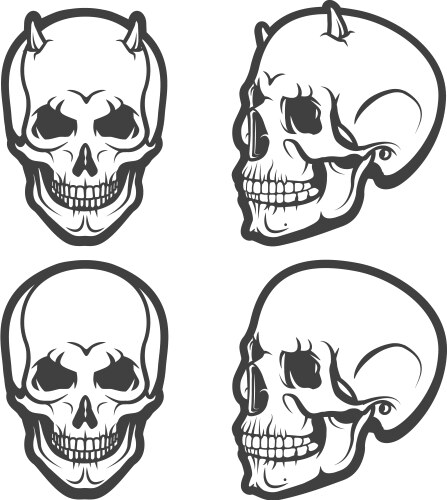 Dynamic skull graphic motion in mortality Vector Image