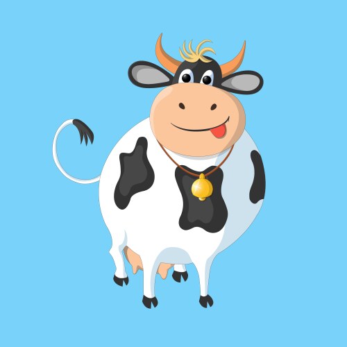 Kids with cow Royalty Free Vector Image - VectorStock