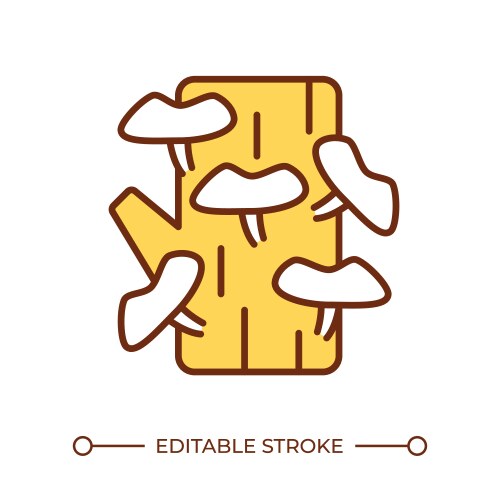 Mushroom pest infestation rgb color icon Vector Image