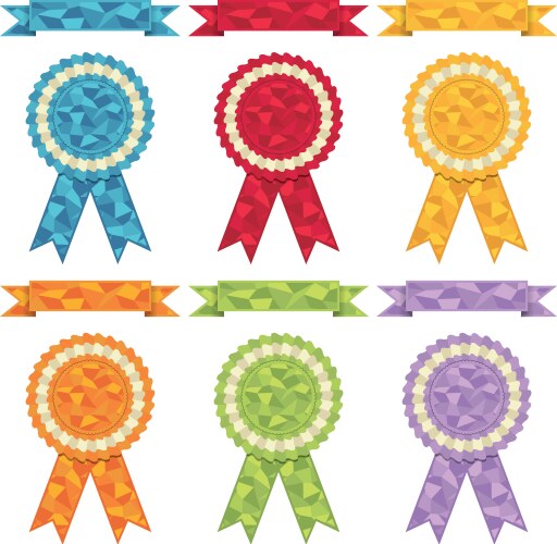 Rosette decorations Royalty Free Vector Image - VectorStock