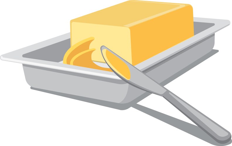Butter with bread Royalty Free Vector Image - VectorStock