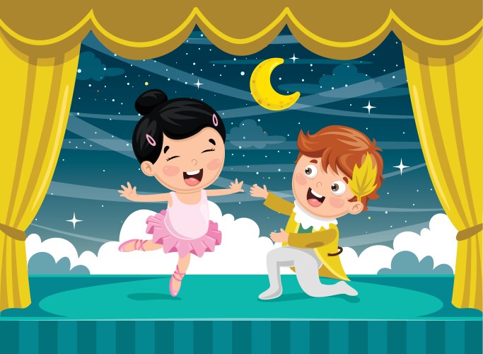 Children dancing Royalty Free Vector Image - VectorStock