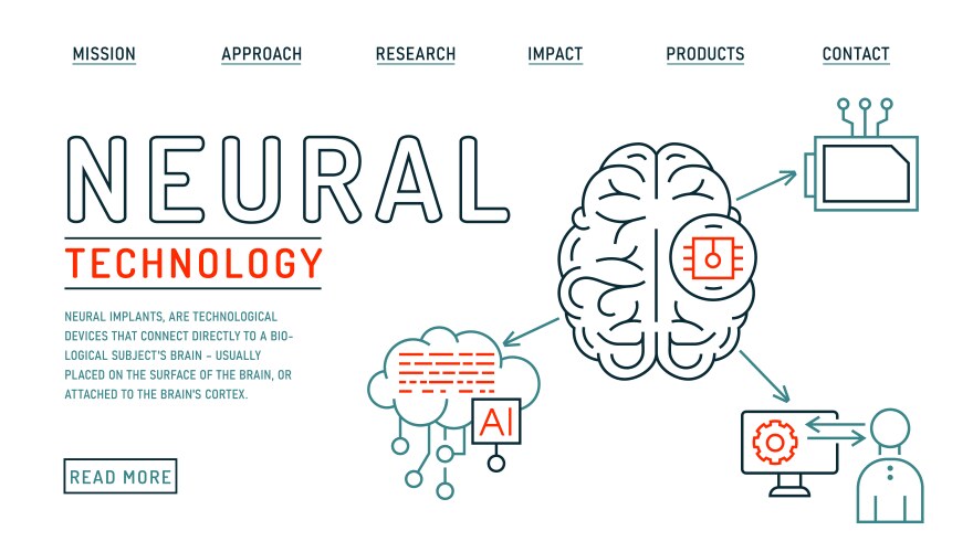 Implantation of a neural chip into the human brain