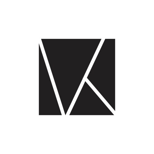 Letter vk simple geometric logo Royalty Free Vector Image