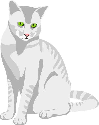 Grey cat Royalty Free Vector Image - VectorStock