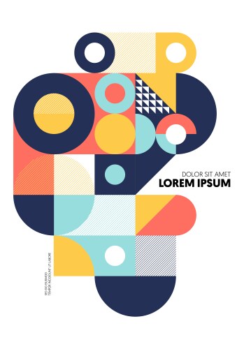 Modern templates with abstract shapes in pastel Vector Image