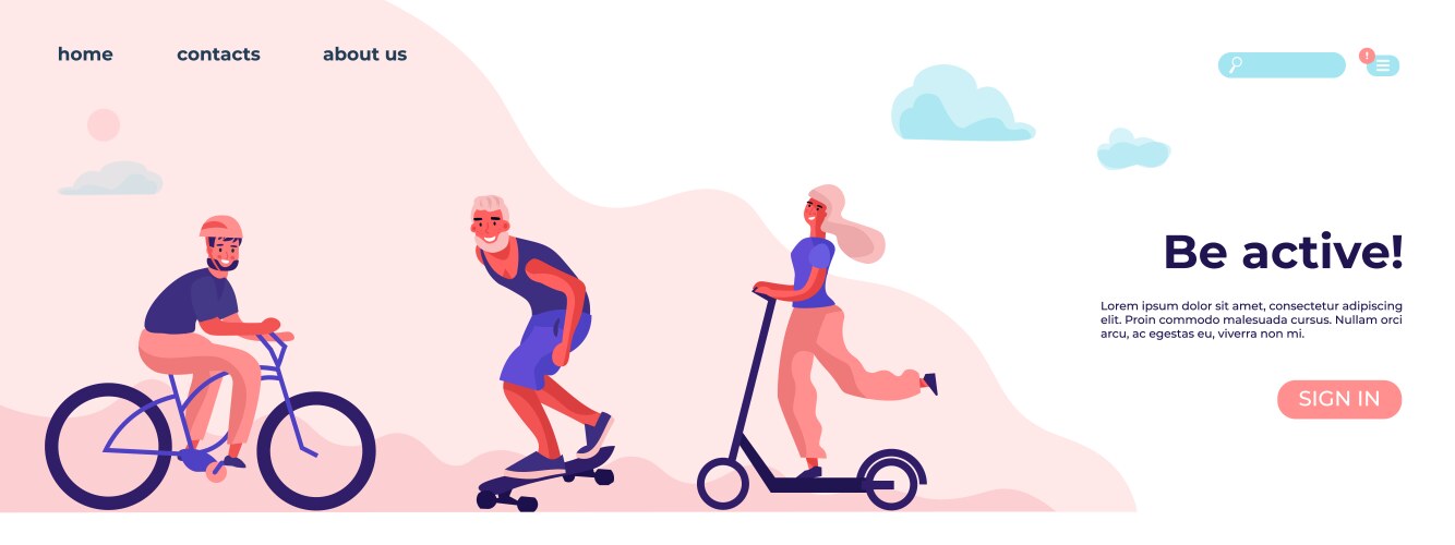 Physical activity fitness and healthy lifestyle Vector Image