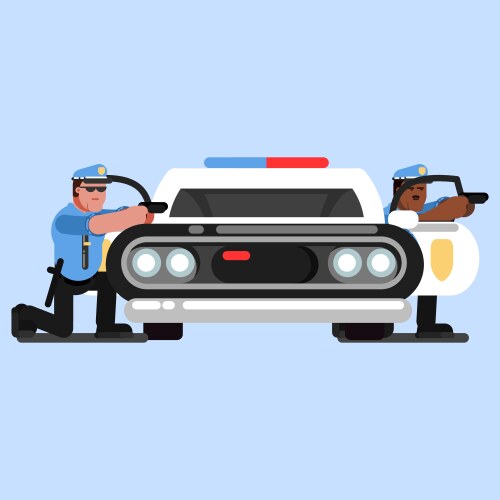 Police traffic stop cartoon Royalty Free Vector Image