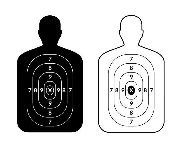 Human target body silhouette for shoot training Vector Image