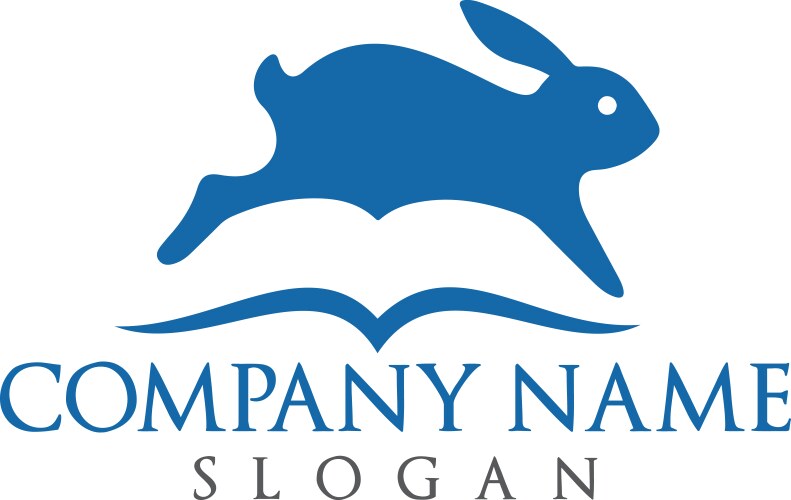 Colorful rabbit logo Royalty Free Vector Image