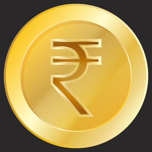 Rupee Symbol Gold Coin Vector Images (over 810)
