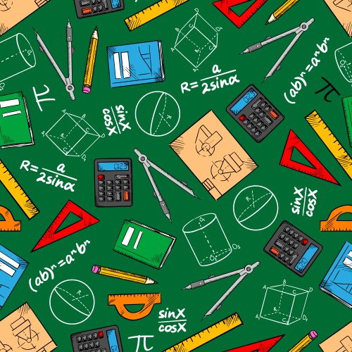 Science background with physics seamless pattern Vector Image