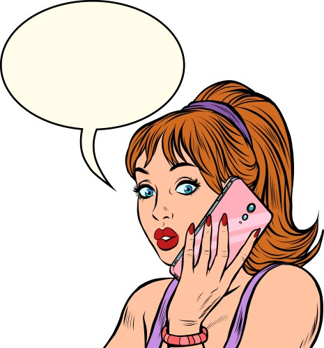 People talk on the phone comic book Royalty Free Vector