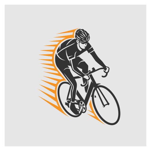 Bike race logo Royalty Free Vector Image - VectorStock