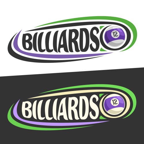 Billiards Fonts Vector Images (91)