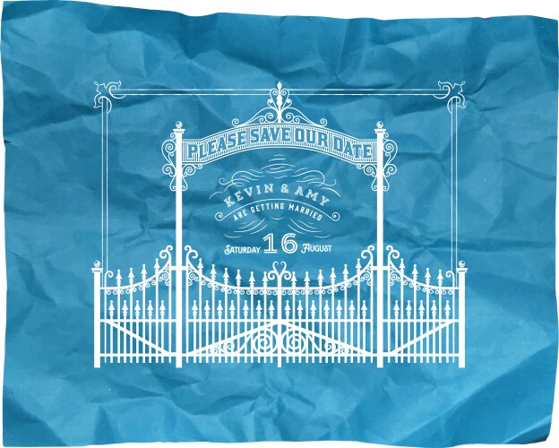 Gate Fold Wedding Invitation Card Vector Images (93)