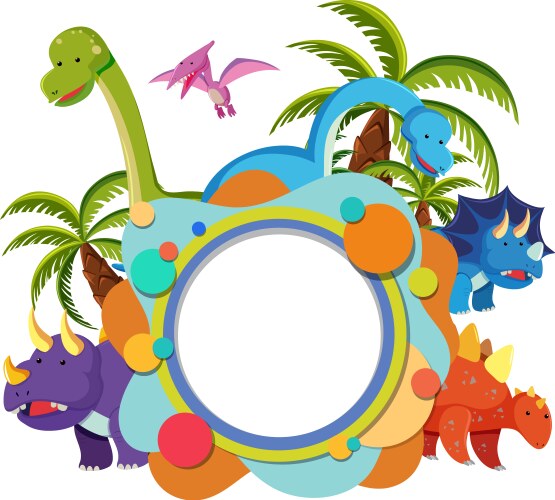 Dinosaur Border Frame Vector Images (over 370)