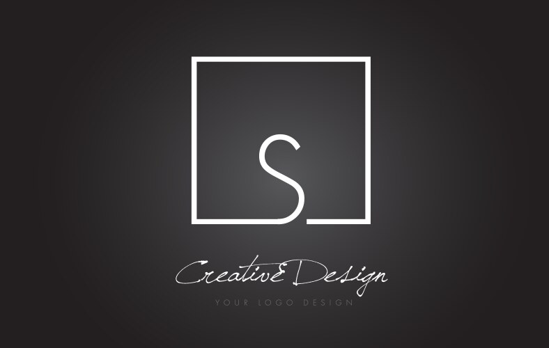 Is square frame letter logo design with black Vector Image