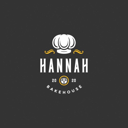 Baker chef logo Royalty Free Vector Image - VectorStock