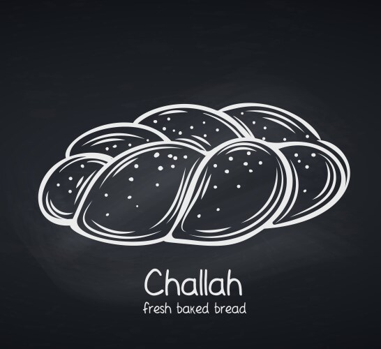 Loaf bread chalkboard style Royalty Free Vector Image