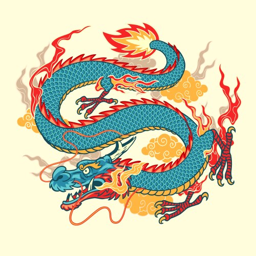 Asian dragon tattoo Royalty Free Vector Image - VectorStock