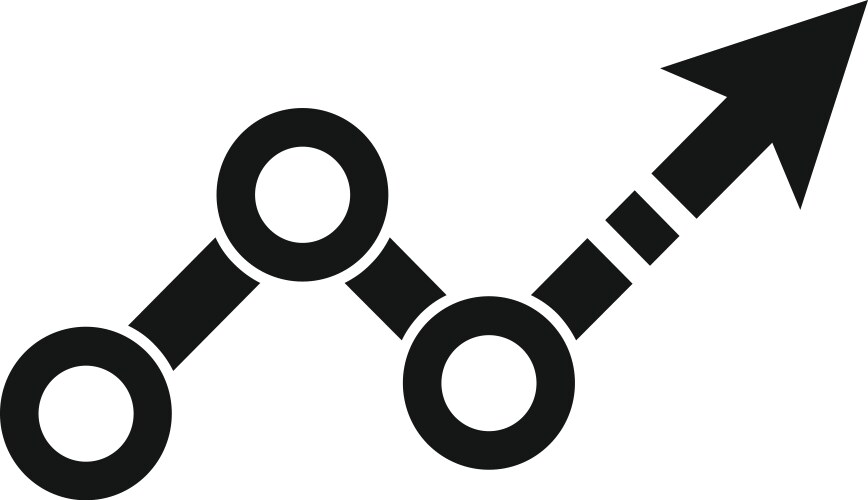 Flip chart showing negative trend line graph Vector Image